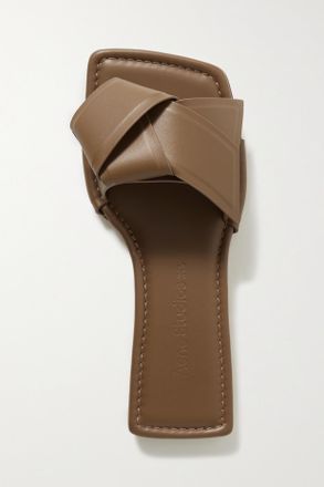 Acne Studios Claquettes En Cuir - Net Sustain - Marron