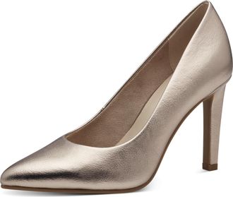 Marco Tozzi Damen Pumps Spitz Vegan, Beige (Platinum), 36 EU