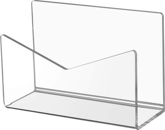 Hemobllo Transparenter Acryl Briefablage Briefhalter Schreibtisch Organizer mit Multifunktionalem Ablagefach für Mail Bücher und Dokumente Stapelbar Modernes D