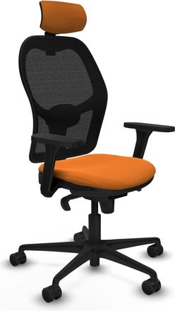 Piqueras y Crespo Stuhl mit Lendenwirbelst&uuml;tze Jorquera mit 3D-Armlehnen und Kopfteil, h&ouml;henverstellbar und neigbar, ausgestattet mit 5 Positionen und eingespritztem Sc