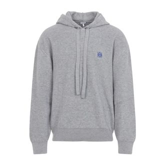 Loewe Homme, Sweatshirts et sweats à capuche, Gris, Taille: S Sweat à capuche en laine