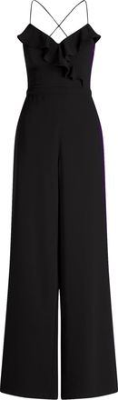 Vera Mont Damen Jumpsuit mit Volant 34, Schwarz