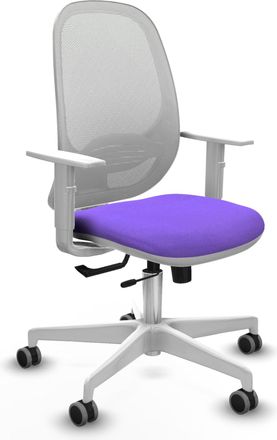 Piqueras y Crespo B&uuml;rostuhl mit Rollen von Cilanco mit wei&szlig;en Armlehnen, h&ouml;henverstellbare Lendenwirbelst&uuml;tze, ausgestattet mit Syncro/Translack und Schneideschaum, Wei