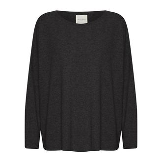 Part Two Schwarzer Strickpullover mit Rundhalsausschnitt - - Knitwear - Damen - Schwarzk - S