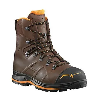 Haix Trekker Mountain 2.0 Les bottes anticoupures très demandées aux accents de couleur orange. brunUK 7.5 / EU 41.5