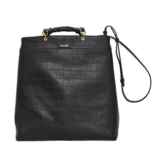 Jil Sander Gepr&auml;gte Leder-Tragetasche - - Bags - Damen - Schwarzk - ONE SIZE