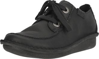 Clarks Slip On Klassischer Schn&uuml;rschuh Damen 203066394 Echtleder in schwarz