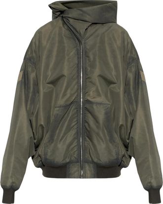 Rick Owens Oversized Insulated Asymmetric Jacket - - Jackets - Herren - Gr&uuml;n - ONE SIZE
