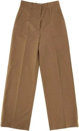 Burberry Femme, Pantalons, Beige, Taille: 36 FR Pantalon Tailleur Large Taille Haute