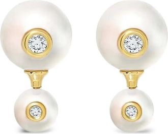 State Property boucles doreilles en or jaune 18ct Nemara à perles