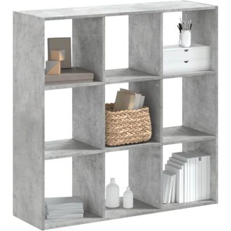vidaXL vidaXL Biblioth&egrave;que gris b&eacute;ton 102x32x102 cm bois ding&eacute;nierie