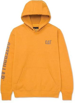 CAT Caterpillar Trademark Banner Hooded Sweatshirt Yellow