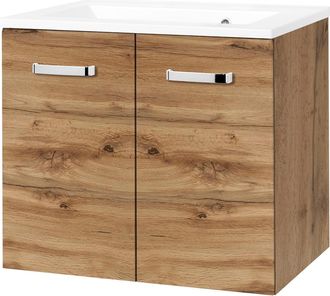 Casa home24 Waschtisch II 60cm Braun/Wotaneiche Dekor