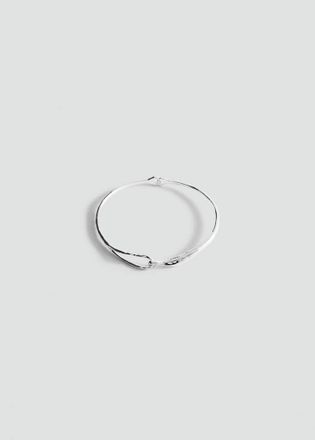 Mango Collier rigide avec crochet argent - Femme - Taille unique - MANGO