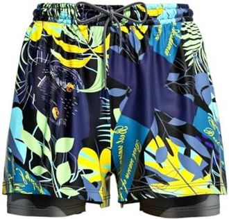 Generic HUIWDP Short de bain respirant et ample pour homme S&eacute;chage rapide, jaune, XXL