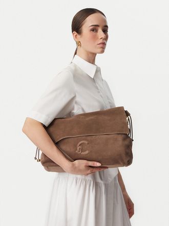 Coccinelle Handtasche Coccinelle V9G Coccinellelidia Suede Bim E1 V9G 13 03 01 Dunkelbeige
