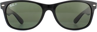 Ray-Ban Lunettes De Soleil Ray-Ban Newfarer 2132 901/58 Noir Vert G-15 Polaris&eacute; 55mm