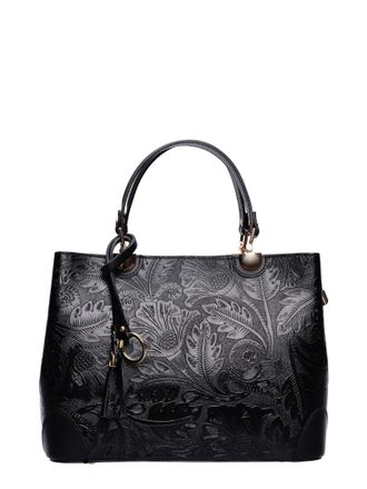 Anna Luchini Schwarz Rindsledertasche