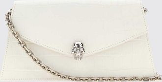 Alexander McQueen McQueen Mini sac en cuir de veau effet croco avec Skull