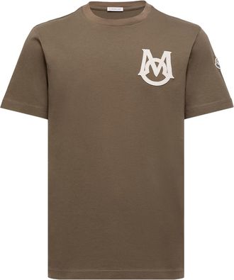 Moncler T-shirt en coton à monogramme