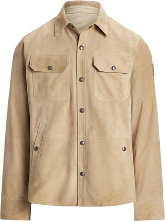 Ralph Lauren Leichte Ziegenvelourslederjacke mit Wendefunktion in