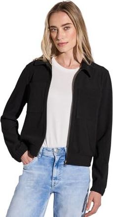 Street One A212637 Veste avec Structure côtelée, Noir, 44 Femmes