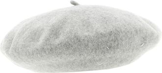 Maison Margiela Wool Four-Stitch Beret - Gray