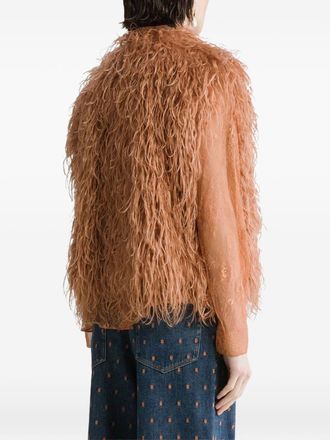 Forte_Forte Feathered Ecofur Vest - Brown