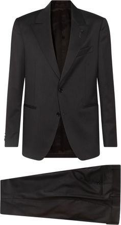 Lardini Zweiteiliger Anzug mit fallendem Revers - Schwarz
