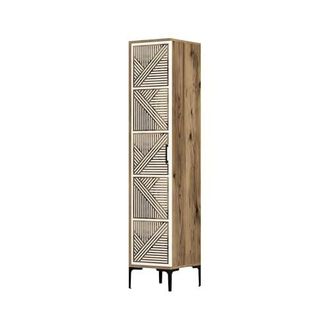 Dmora Mehrzweckschrank 1 T&uuml;r Mekbuda 47,5x201,4 cm Braun 4 B&ouml;den