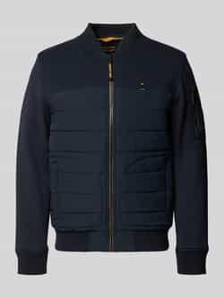 PME Legend Sweatjacke mit Steppn&auml;hten und Stehkragen