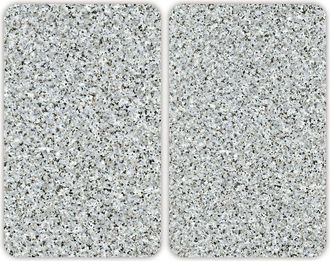 WENKO 2521120100 Herdabdeckplatten Universal Granit 2er Set für alle Herdarten, je 30 x 4.5 x 52 cm