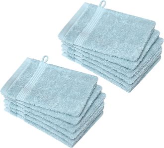 Dyckhoff Waschhandschuh Set Planet, 12 St&uuml;ck, 16 x 21 cm, 450 g/m&sup2;, 100% Baumwolle, Frottierserie, hochwertige Qualit&auml;t, Farbe: bleu