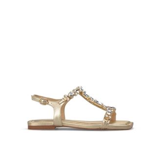 Alma En Pena Flache Sandale mit Strassdetails - - Shoes - Damen - Gelb - 41 EU