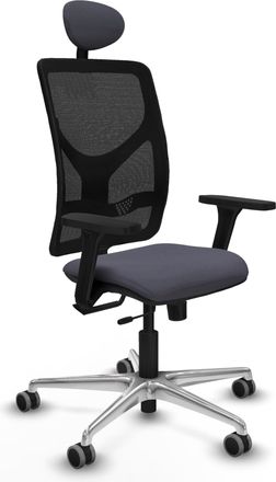 Piqueras y Crespo B&uuml;rostuhl mit 24-Stunden-Nutzungszertifikat, mit 3D-Armen, h&ouml;henverstellbarer Lendenwirbelst&uuml;tze und festem Kopfteil, ausgestattet mit Syncro/Traslack