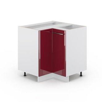 Vicco Meuble dangle Fame-Line, Rouge Bordeaux Haute Brillance/Blanc, 80.5 cm sans Plan de Travail