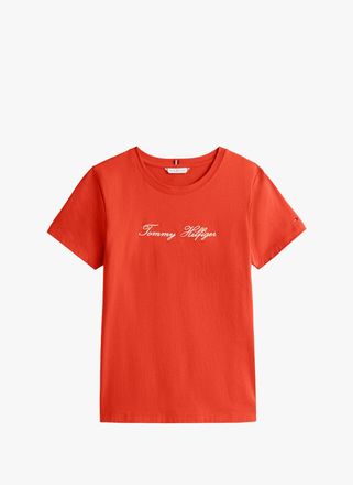 Tommy Hilfiger T-shirt &agrave; col ras-du-cou et logo brod&eacute;