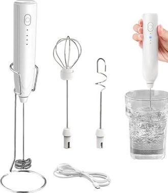 Generico Xistuoz Mousseur &agrave; caf&eacute;, agitateur &eacute;lectrique portatif pour latte | Petit mousseur de chocolat chaud avec 3 vitesses r&eacute;glables pour prot&eacute;ines, lait, c