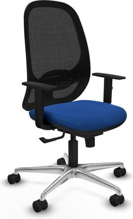 Piqueras y Crespo Drehbarer Schreibtischstuhl ohne Rollen mit 1D-Armlehnen, h&ouml;henverstellbare Lendenwirbelst&uuml;tze, ausgestattet mit 3 Positionen und Schneidschaum, Schwa