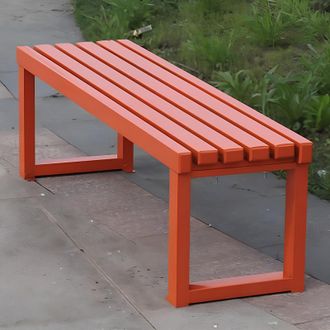 Generic Gartenbank Metall, Parkbank, Wetterfeste Außenbänke, Terrassenbank Mit Metallrahmen, Für Garten, Rasen, Terrasse, Veranda, Park, Hof