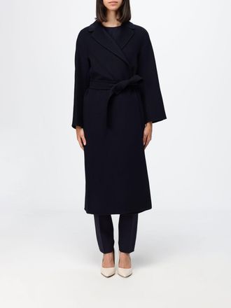 Max Mara S Max Mara Langer Robenmantel aus reiner Schurwolle mit passendem G&uuml;rtel