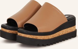 Stella McCartney Plateau-Pantoletten Sneakelyse beige