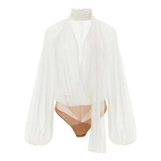 Elisabetta Franchi Body Shirt - - Tops - Damen - Wei&szlig; - M