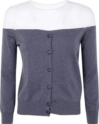 Maison Margiela Femme, Pulls, Multicolore, Taille: 36 FR Nacket Shoulders Cardigan