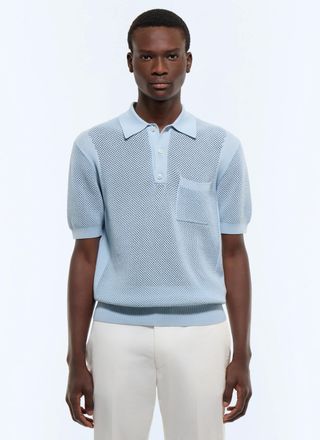 Fursac Polo ajour&eacute; en coton biologique - Taille XL - Homme