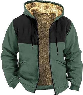 Generic Pull à capuche en polaire chaude pour homme Motif écossais, ag, XL