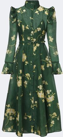LEO LIN Midikleid Katrina aus einem Leinengemisch