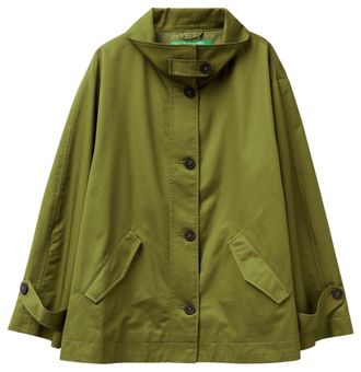 Benetton Damen Giubbino 2qjydn07y Jacke, gr&uuml;n, M