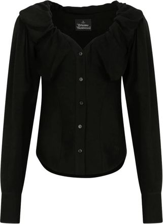 Vivienne Westwood Femme, Blouses et Chemises, Noir, Taille: 36 FR Draped Kendall Shirt