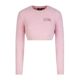 GCDS Boucl&eacute; Wollmischungs-Pullover - - Knitwear - Damen - Rosa - L